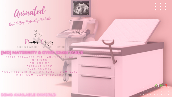 Second Life Marketplace - [MD] Maternity & Gyno Exam Table - Boxed